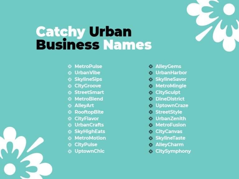 Urban Business Name Ideas: 490+ Trendy and Catchy Names
