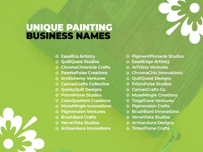 399+ Catchy and Unique Painting Business Names