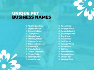 499+ Unique Catchy Pet Business Names